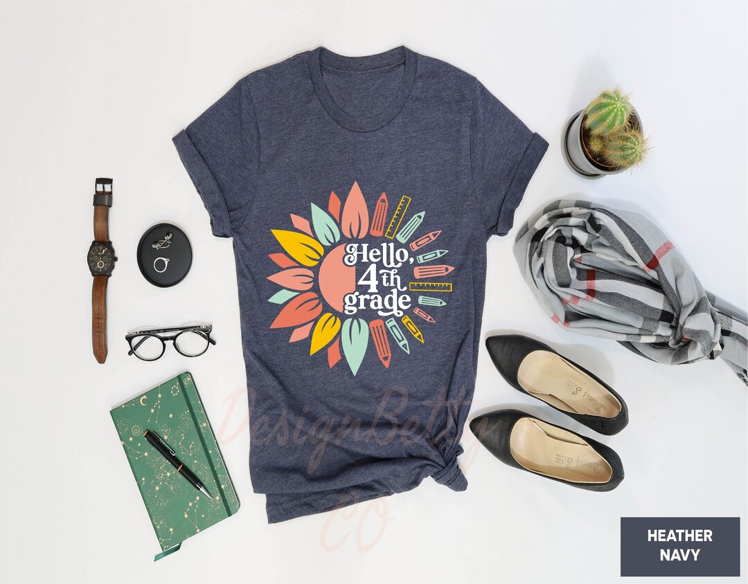 Hello 4th Grade, 4th Grade Shirt, First Day of School Shirt, Fourth ...