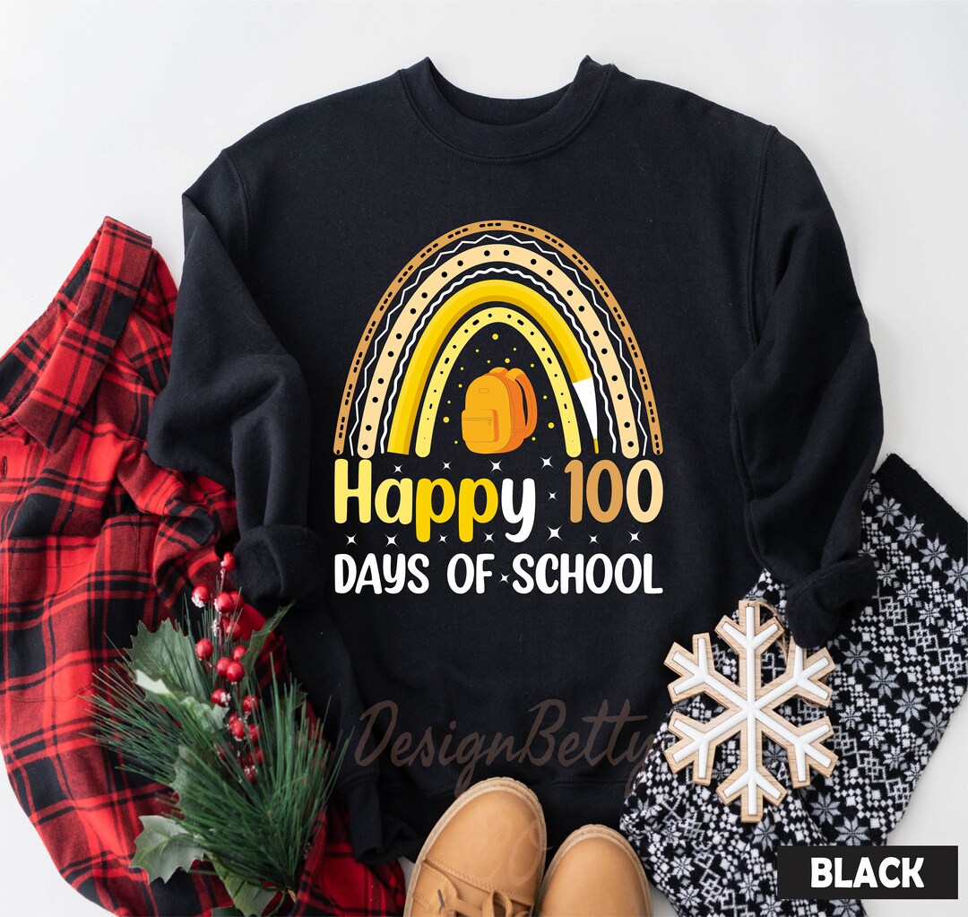 Happy 100 Days of School Sweatshirt, Classmate Gift, Back to School ...