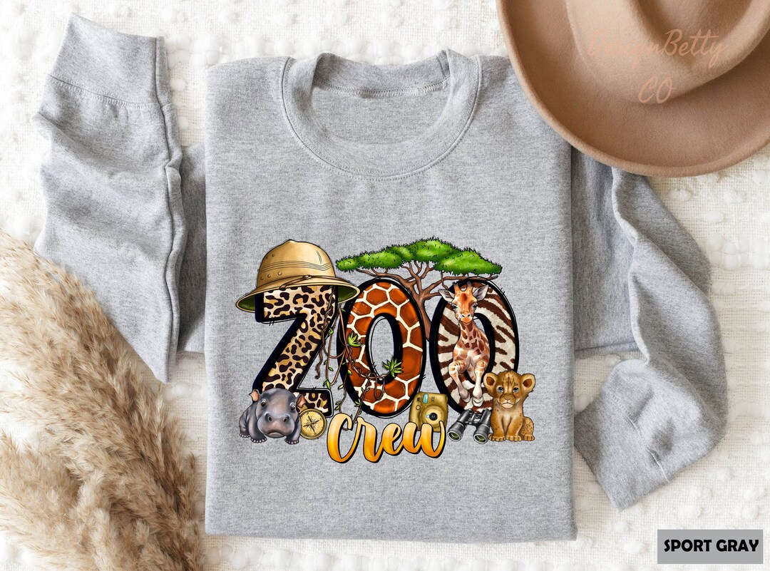 Zoo Crew Sweatshirt, Animal Lover Gift, Safari Sweatshirt,zoo Trip ...
