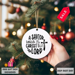 A Savior Who is Christ the Lord Christmas Ornaments Jesus - Etsy