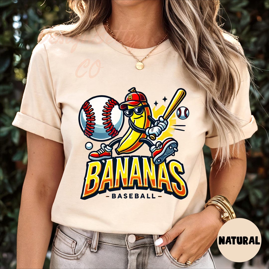 Funny Bananas Baseball Shirt, Baseball Banana T-shirt, Baseball Gift ...