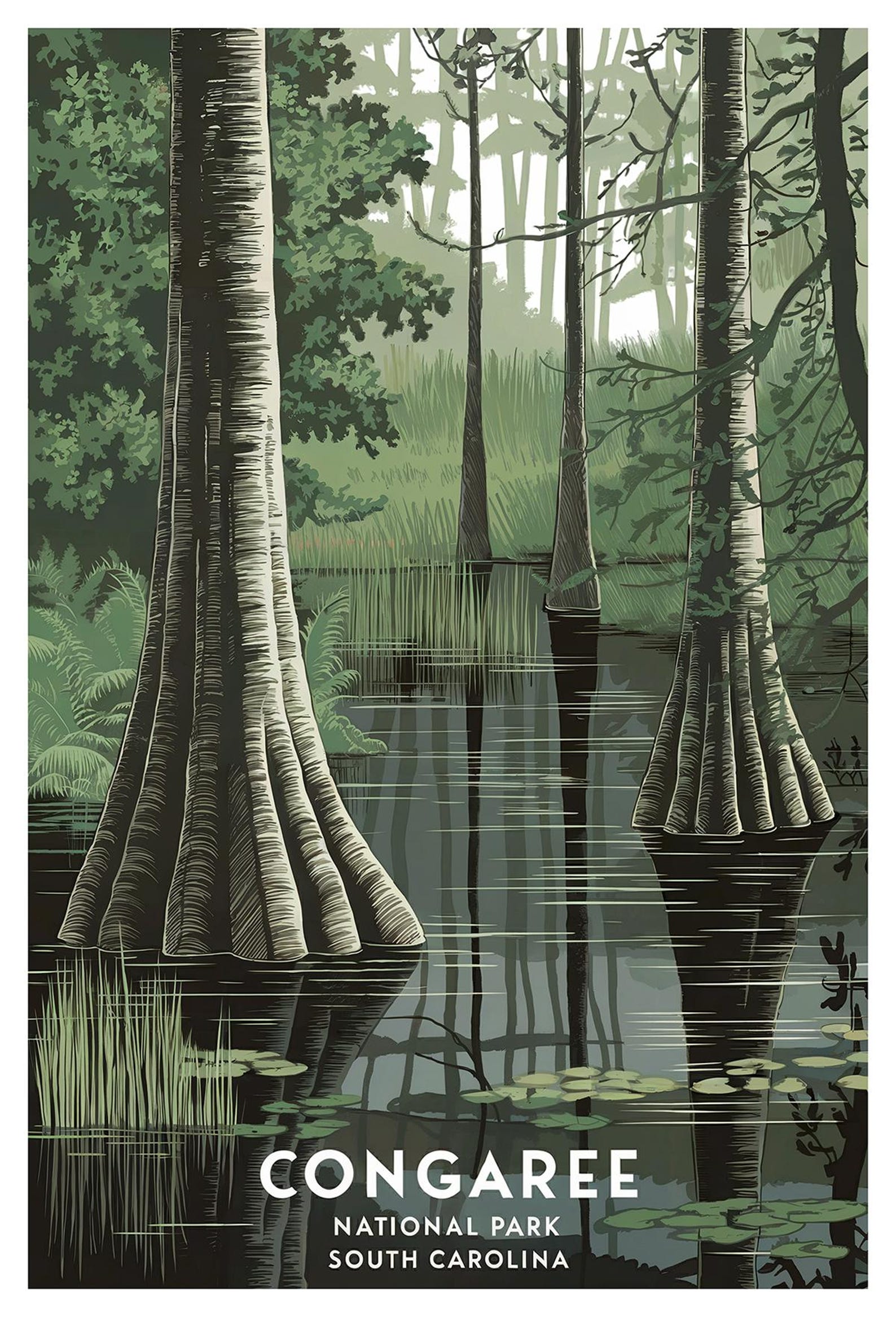 NATIONAL PARK Congaree, South Carolina Ai Generated 300 Dpi Commercial ...