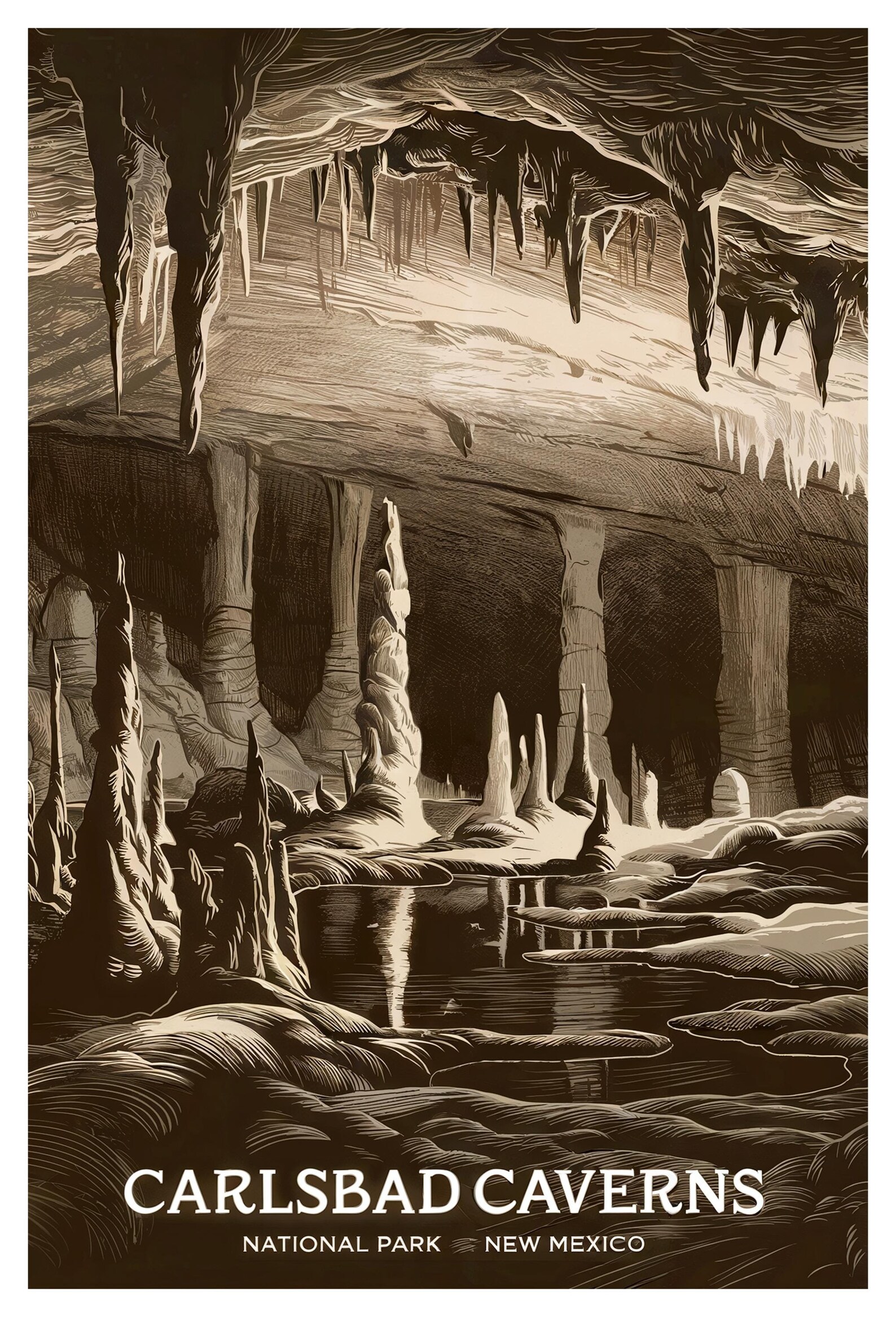 NATIONAL PARK Carlsbad Caverns, New Mexico Ai Generated 300 Dpi ...