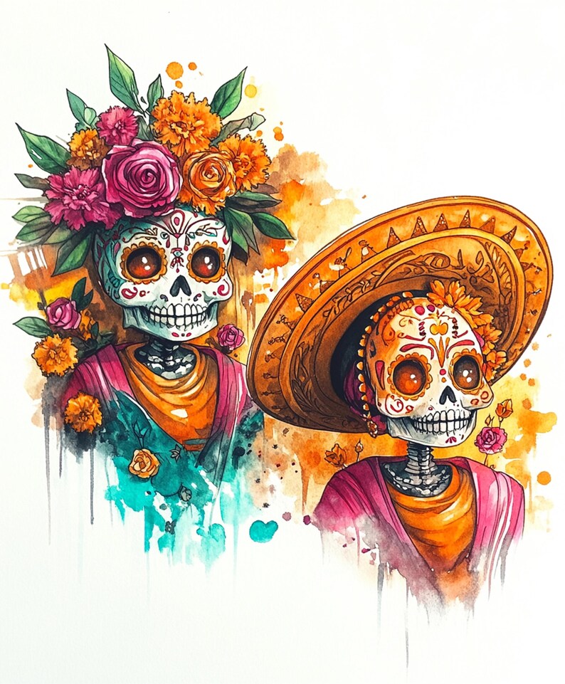 CATRINAS · Dia De Los Muertos · MEXICO · Digital Papers · 42 Exclusive ...