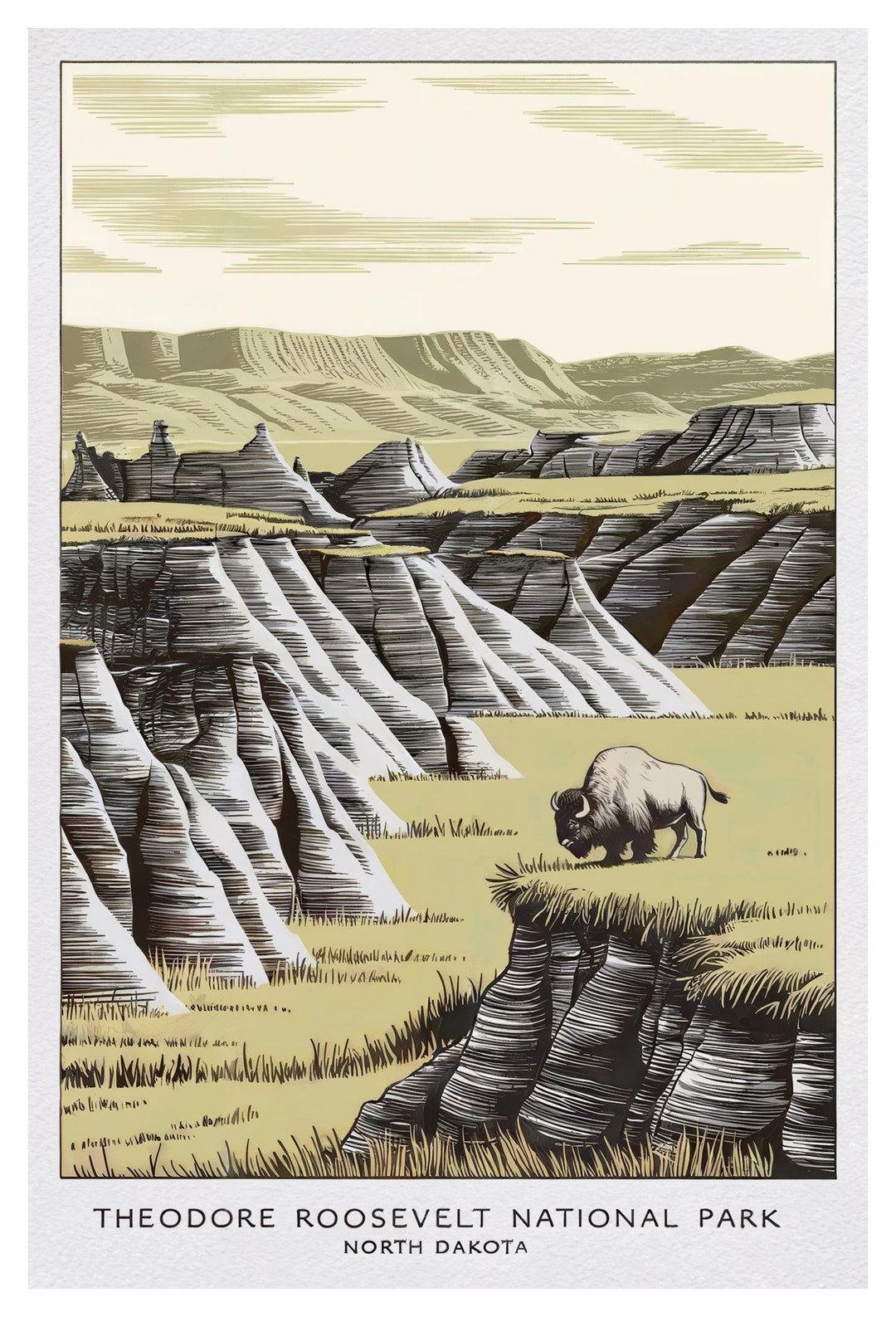 NATIONAL PARK Theodore Roosevelt, North Dakota Ai Generated 300 Dpi ...