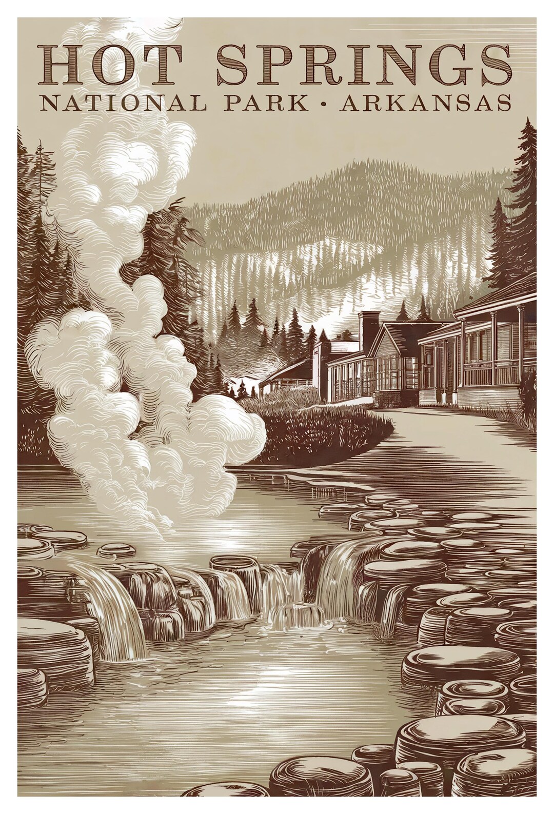 NATIONAL PARK · Hot Spring, Arkansas · Ai Generated · 300 Dpi ...
