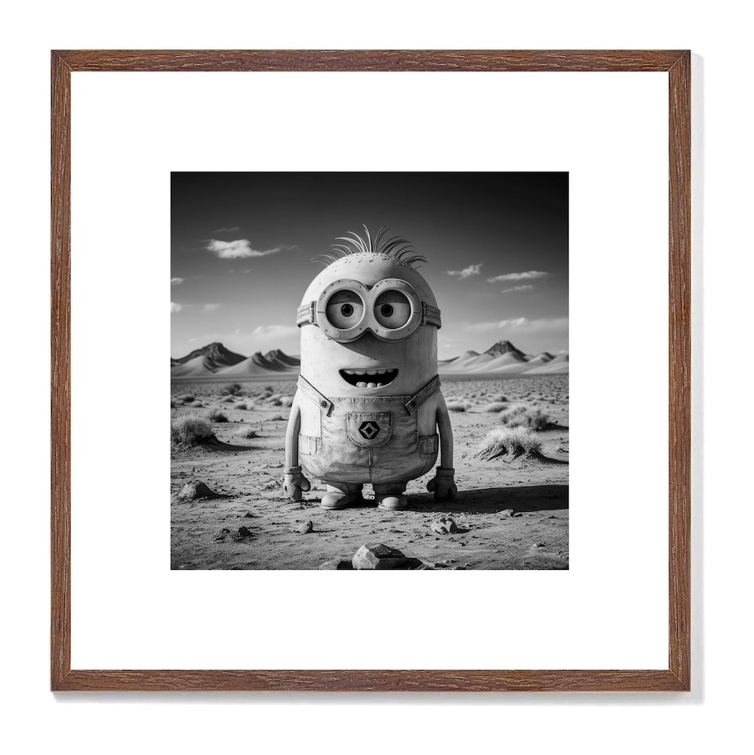 MINION. Contemporary AI Black and White Photography - Printable Art ...