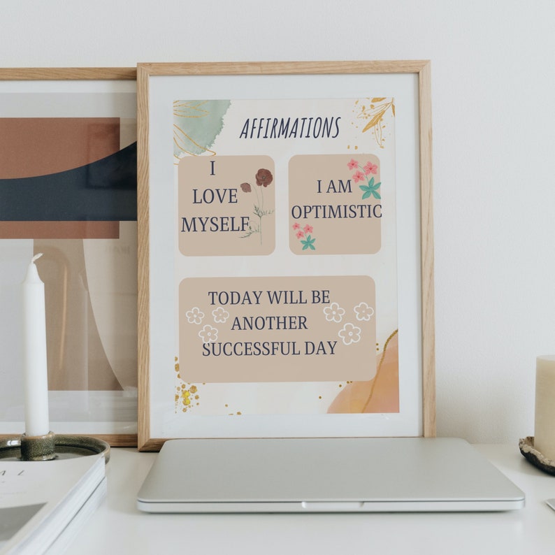 45+ Daily Affirmations Cards, Self Care, Encouragement Printable Cards ...