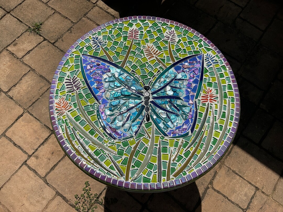 Gorgeous Patio Table With a Butterfly Midst Flowers - Etsy