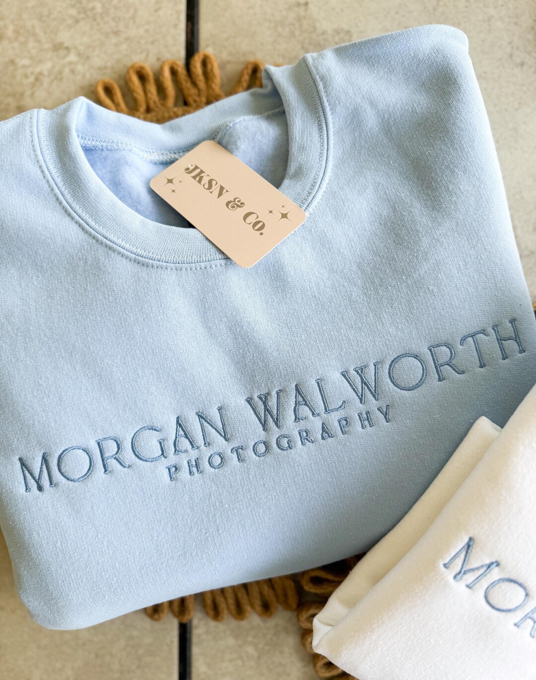 Custom LOGO Embroidered Sweatshirt— Embroidered Logo Design, Logo ...
