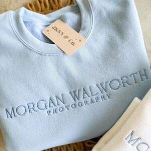 Custom LOGO Embroidered Sweatshirt— Embroidered Logo Design, Logo ...