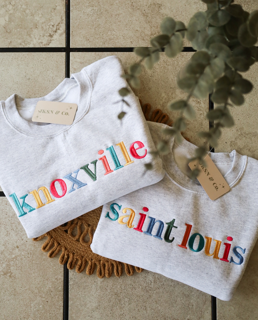 Multicolor Embroidered City Sweatshirt | City Crewneck | Town ...