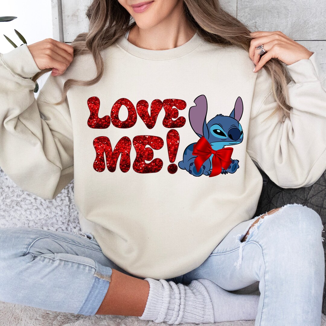 Love Me Valentines Png, Stitch Png, Digital Products Bestseller ...