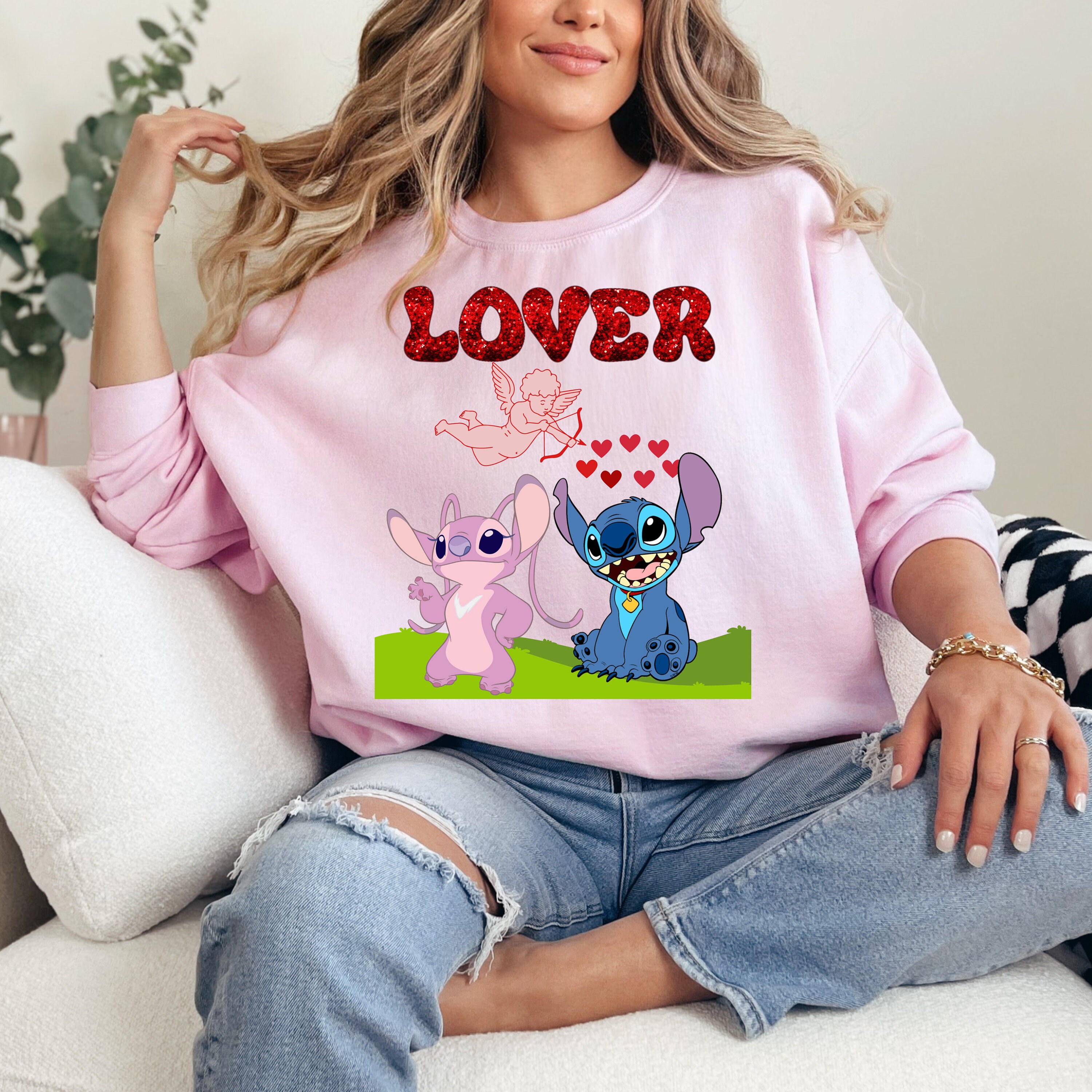 Lover Stitch Png, Stitch Valentines, Stitch and Angel, Cupid Valentines ...