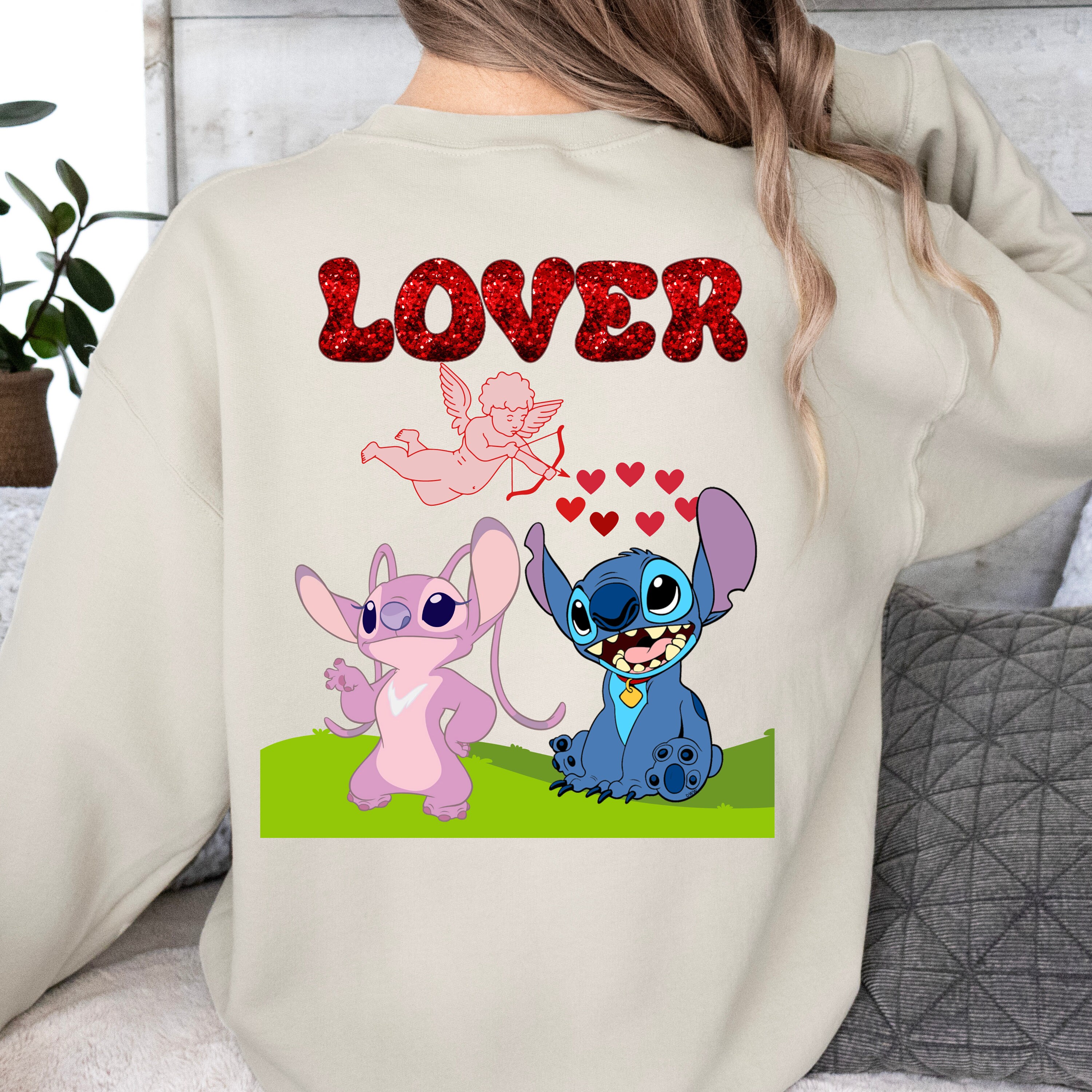 Lover Stitch Png, Stitch Valentines, Stitch and Angel, Cupid Valentines ...