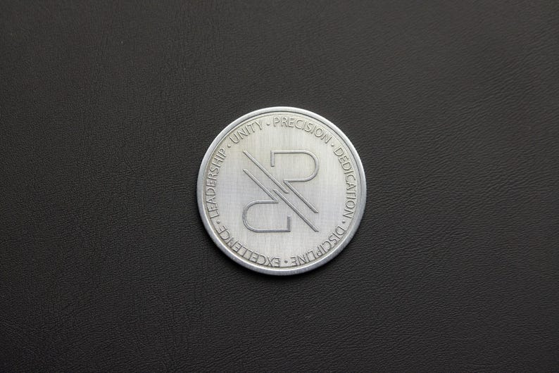 Custom Challenge Coin Laser Engraved Metal in Silver Color With Plastic ...