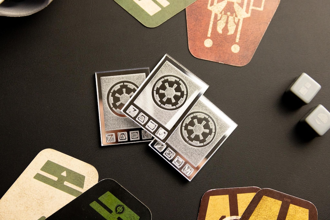 Star Wars Imperial Credit Silver Credit Chips for Sabacc and Card Games ...