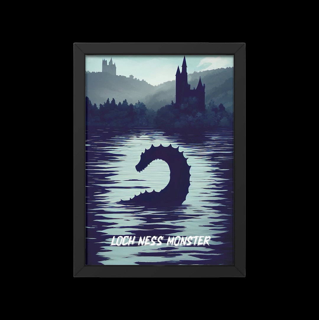 Loch Ness Monster Poster Loch Ness Monster Art Cryptid Nessie - Etsy