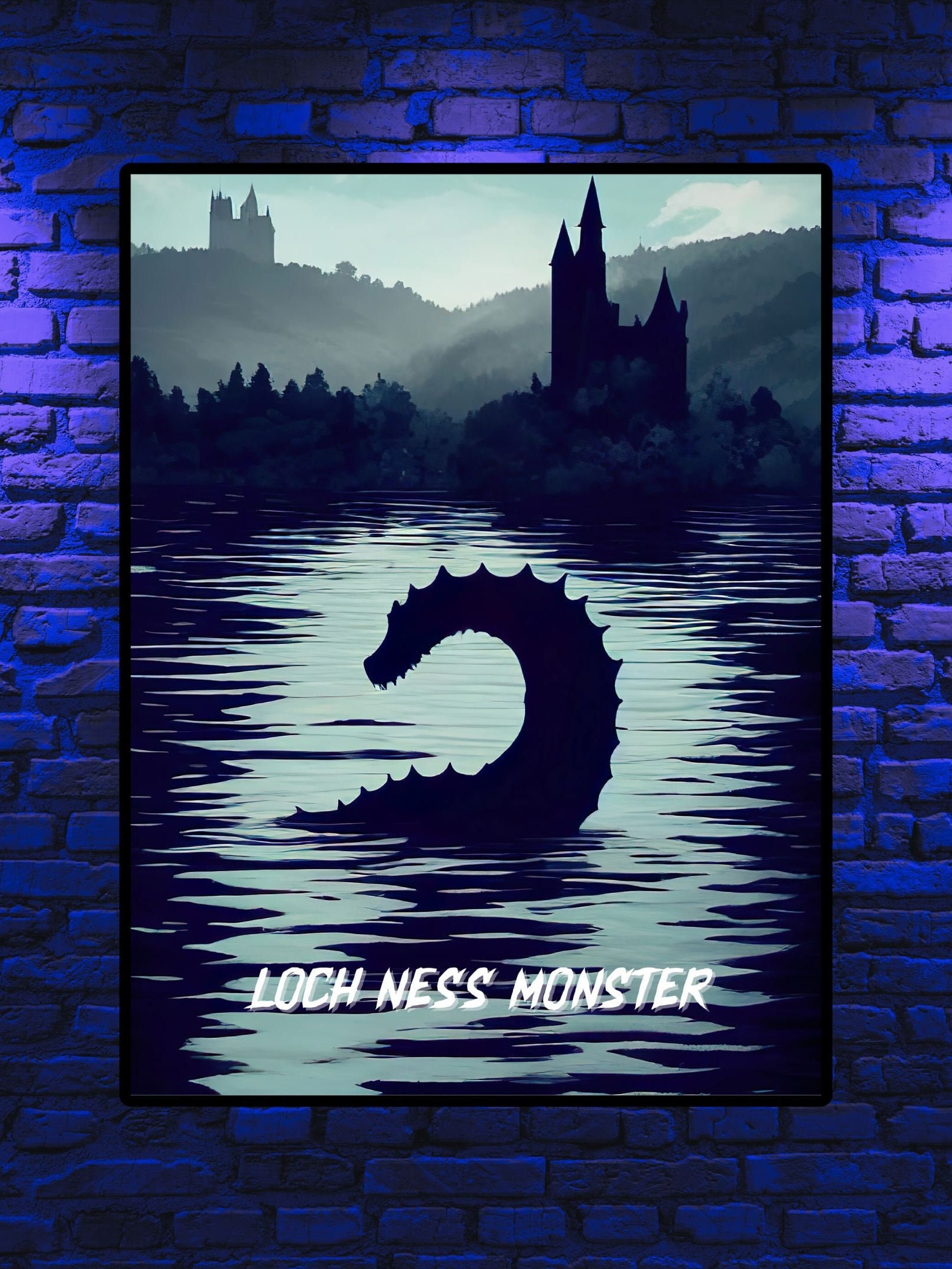 Loch Ness Monster Poster Loch Ness Monster Art Cryptid Nessie Loch Ness Scotland - Etsy