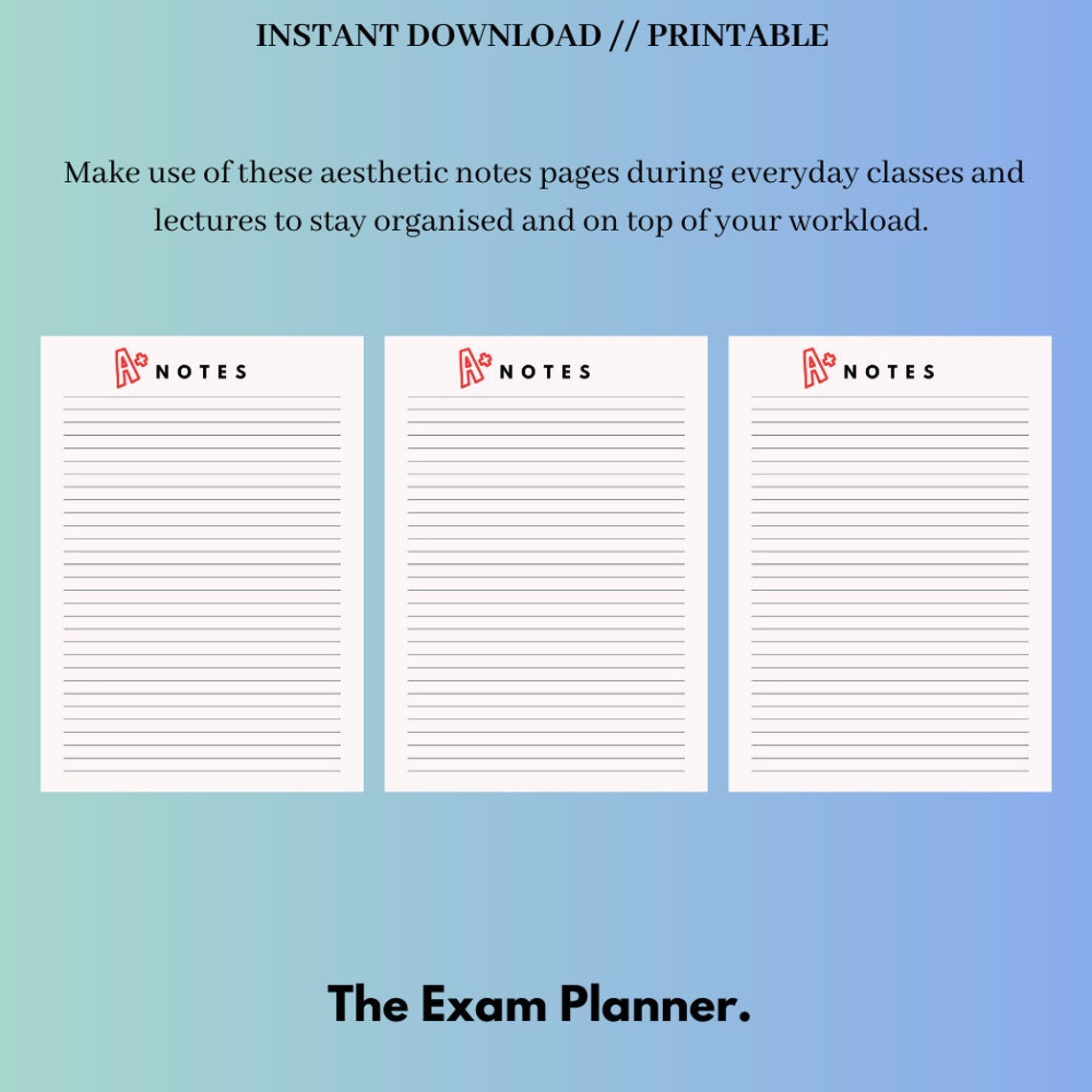 Printable Student Study Planner Bundle High School Academic Planner ...