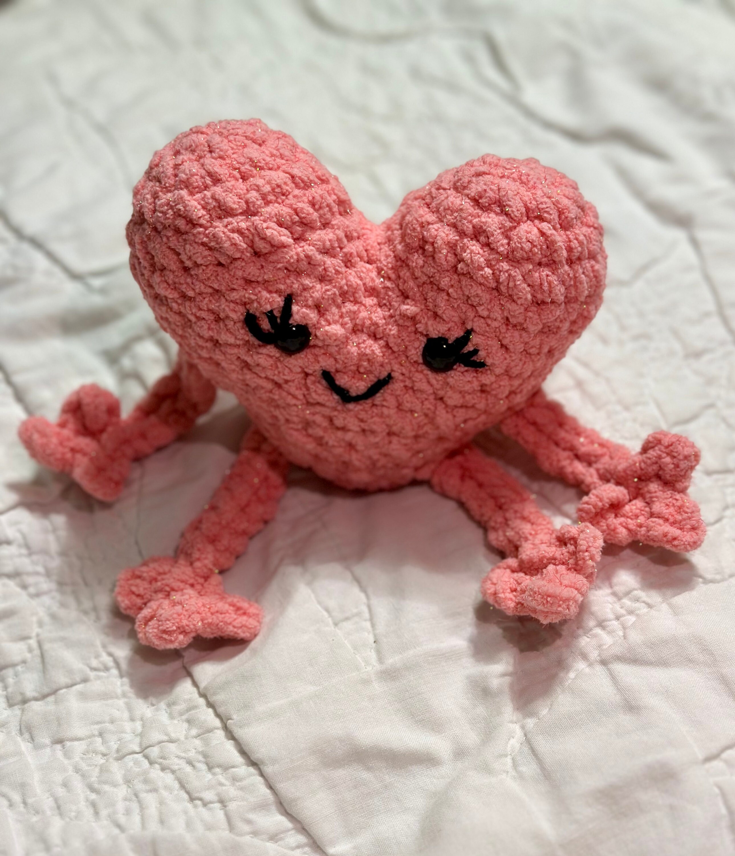 Sparkle Heart Plushie Heart Pal Valentine Plush Soft Heart Glitter ...