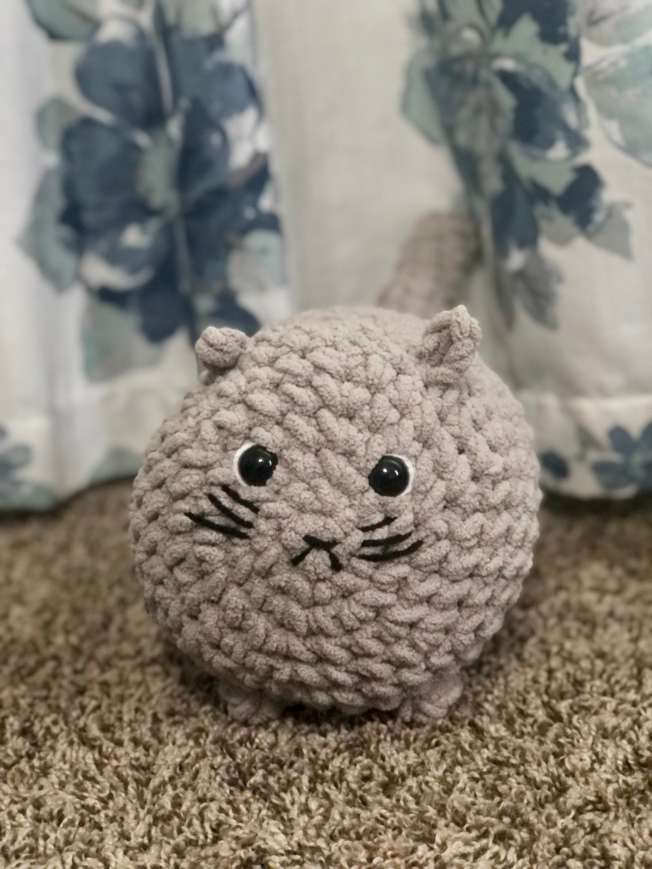 Fussy Fat Cat• Soft & Fluffy Cat Plushie • Handmade Crochet Fat Cat ...