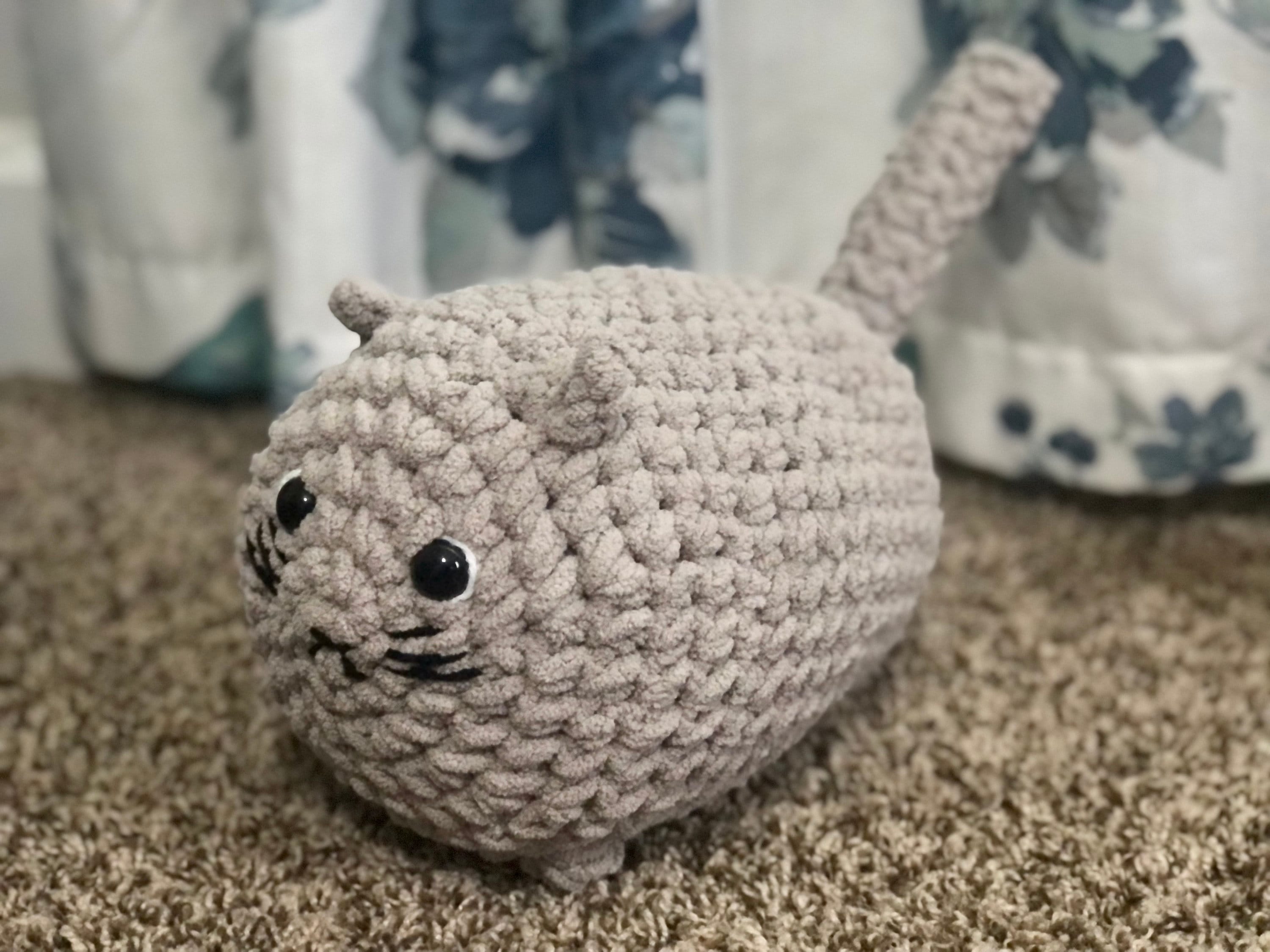 Fussy Fat Cat• Soft & Fluffy Cat Plushie • Handmade Crochet Fat Cat ...