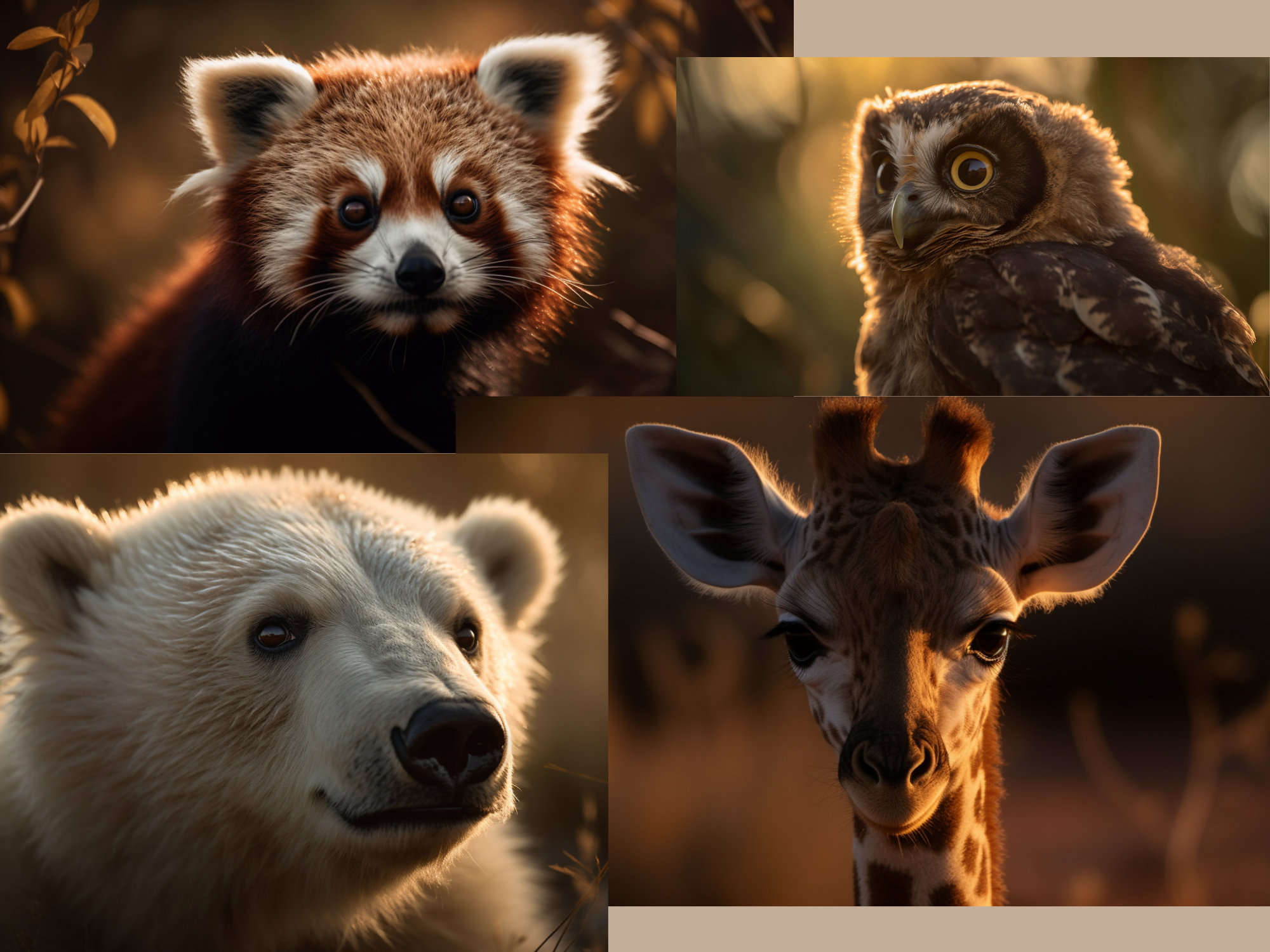 20 Stunning Ai-made Baby Animals Digital Prints Set | High-quality ...