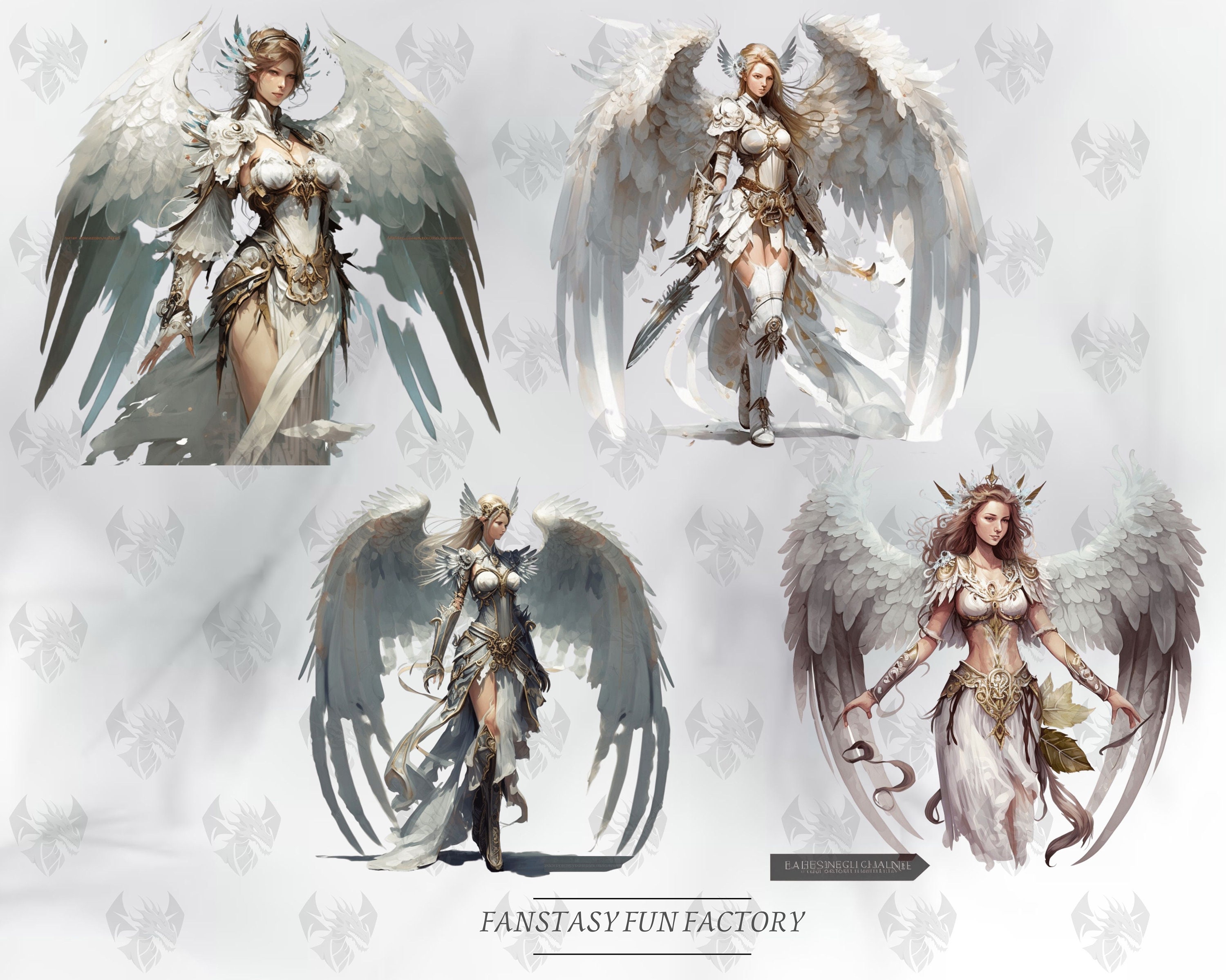 Angel Clipart Fantasy Clipart Heavenly Clipart Goddes - Etsy