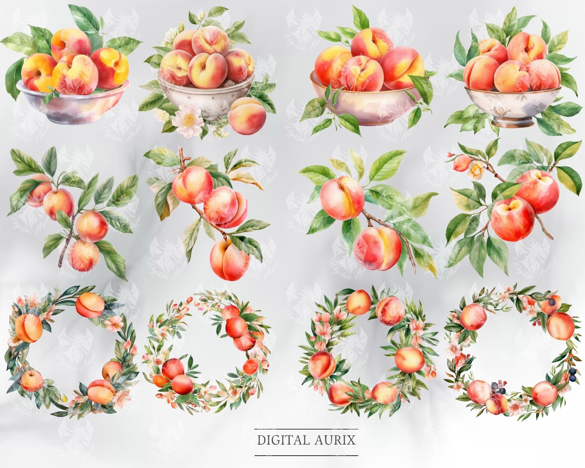 Watercolor Peach Clipart Transparent Background Png,peach Pie ...