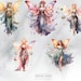 Sorcerer Pixie Clipart, Watercolor Fairy PNG, Vintage Clipart Bundle ...