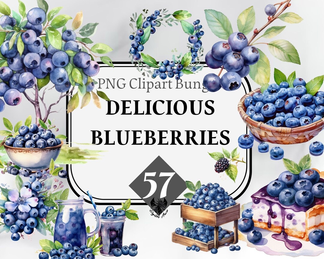 Watercolor Blueberry Clipart Transparent Background Png,blueberry ...