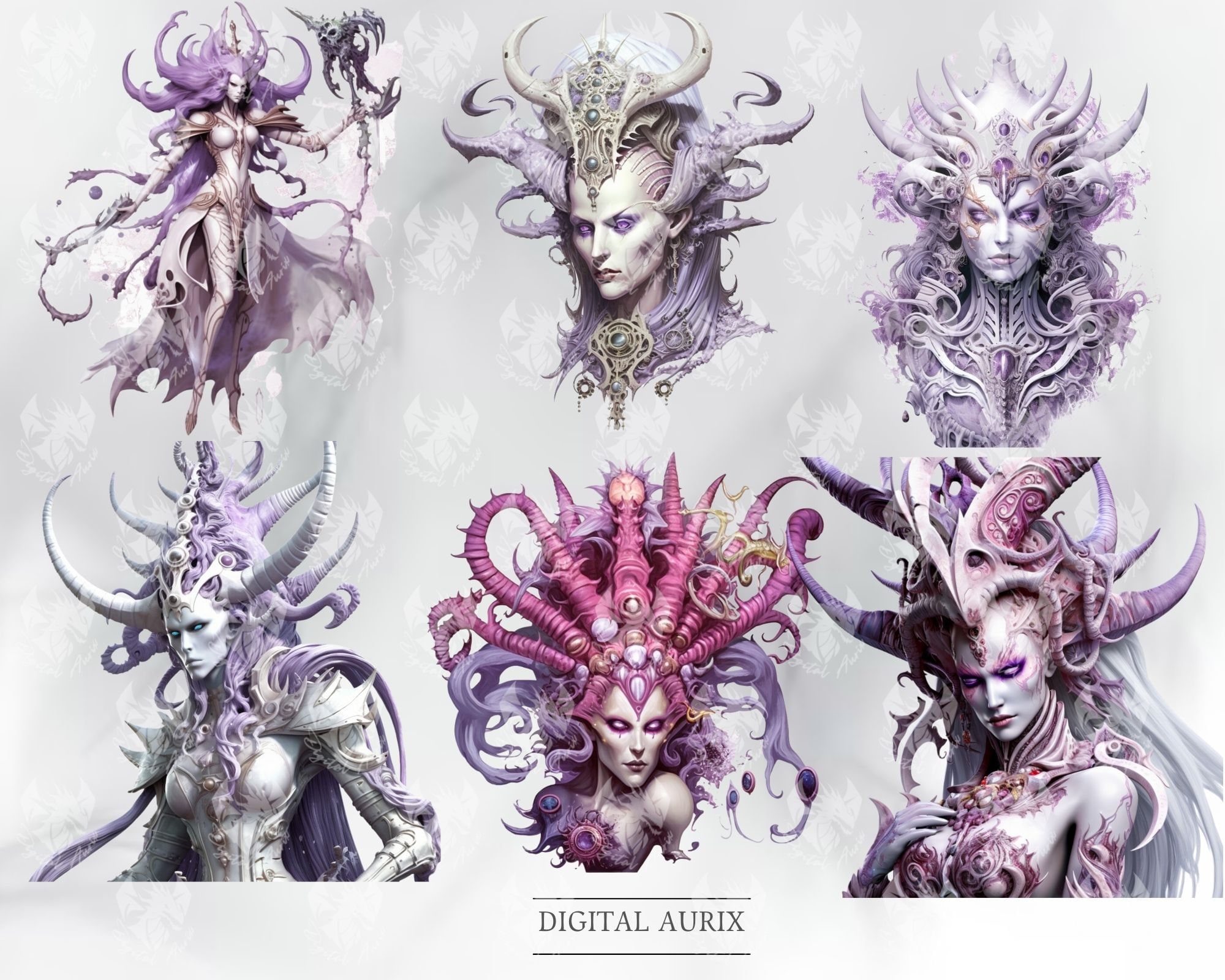 Beautiful Abyssal Goddess Clipart Abbyssal Abbysal Monster - Etsy