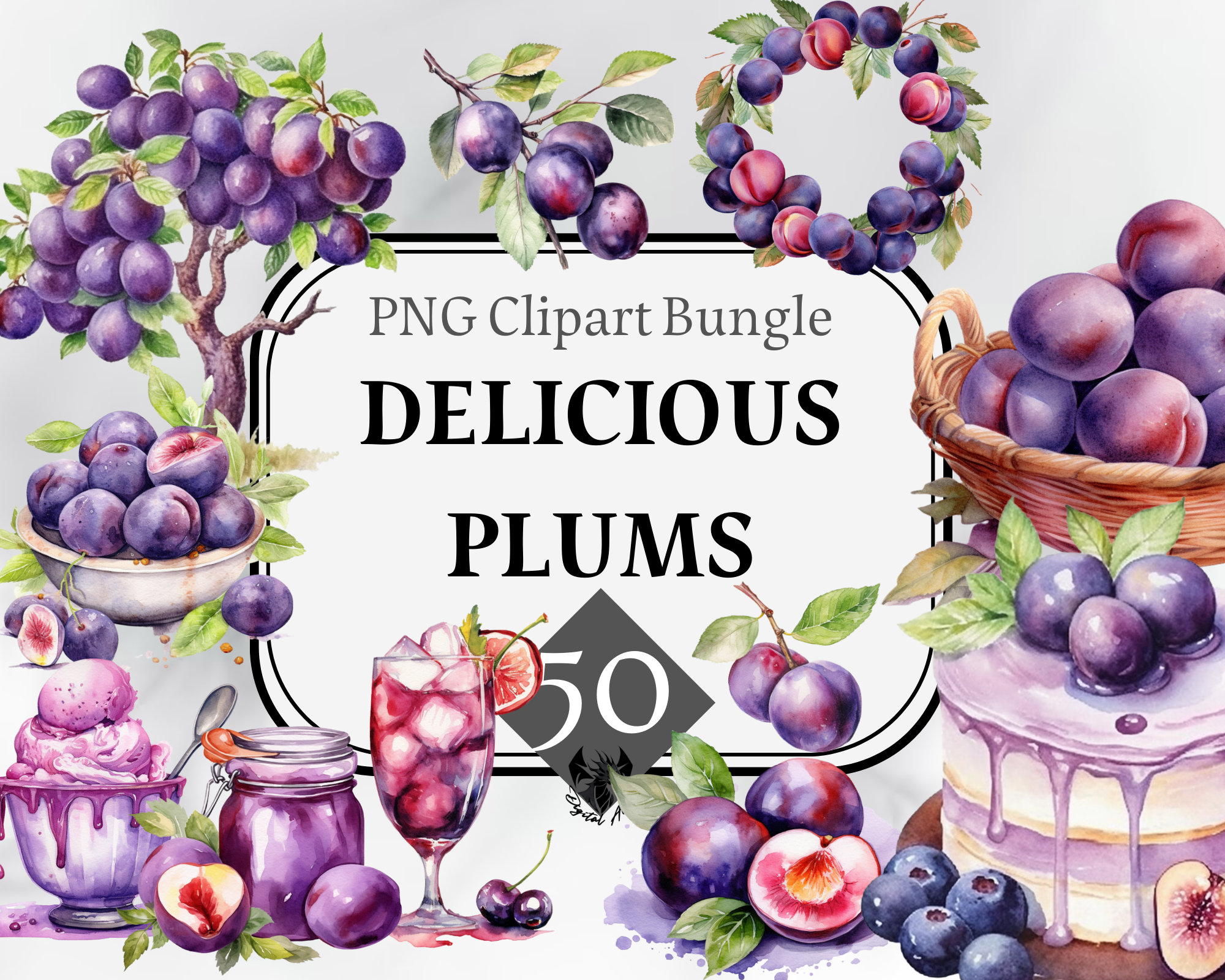 Plums Clipart