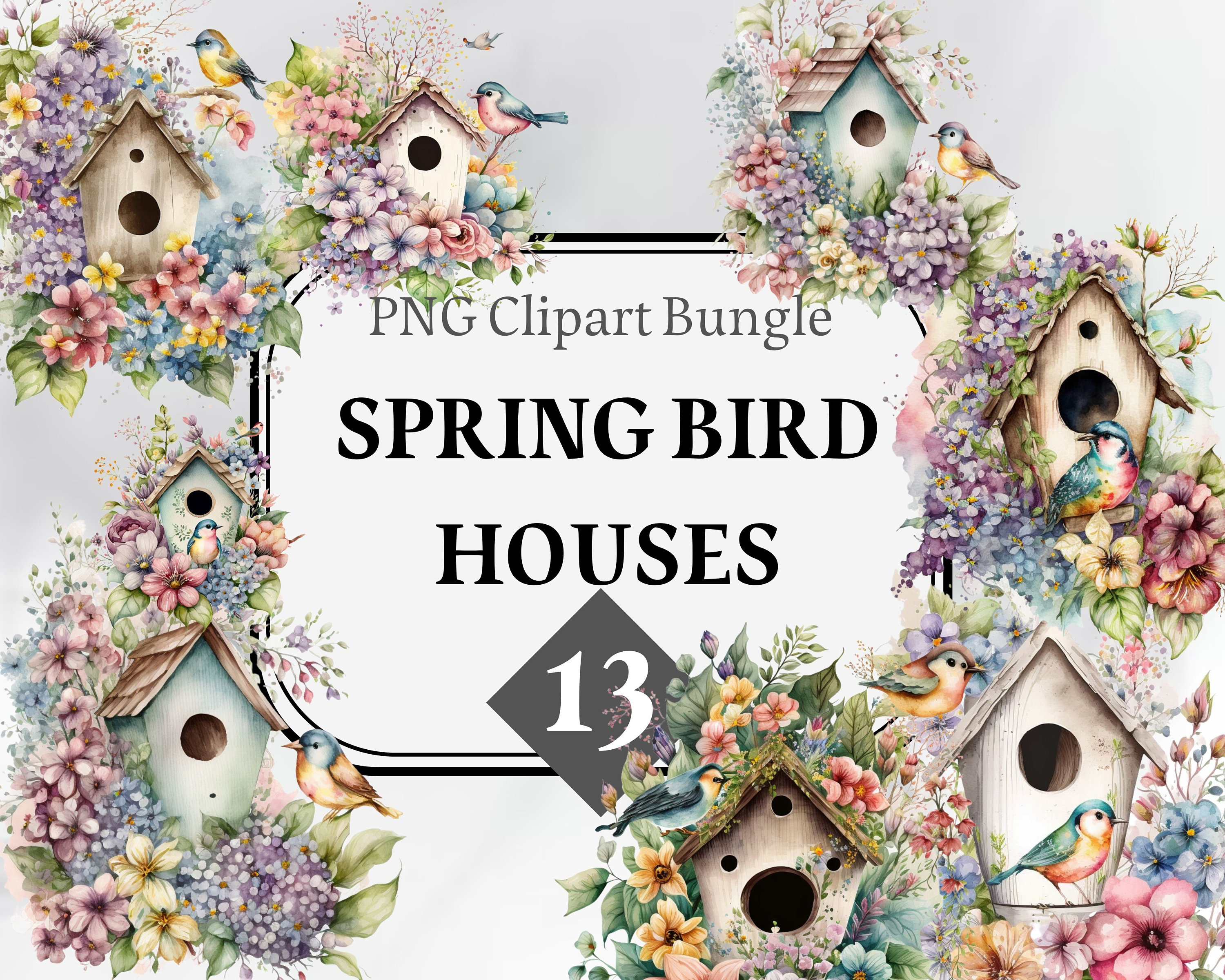 Spring Birdhouse Clipart