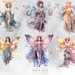 Sorcerer Pixie Clipart, Watercolor Fairy PNG, Vintage Clipart Bundle ...