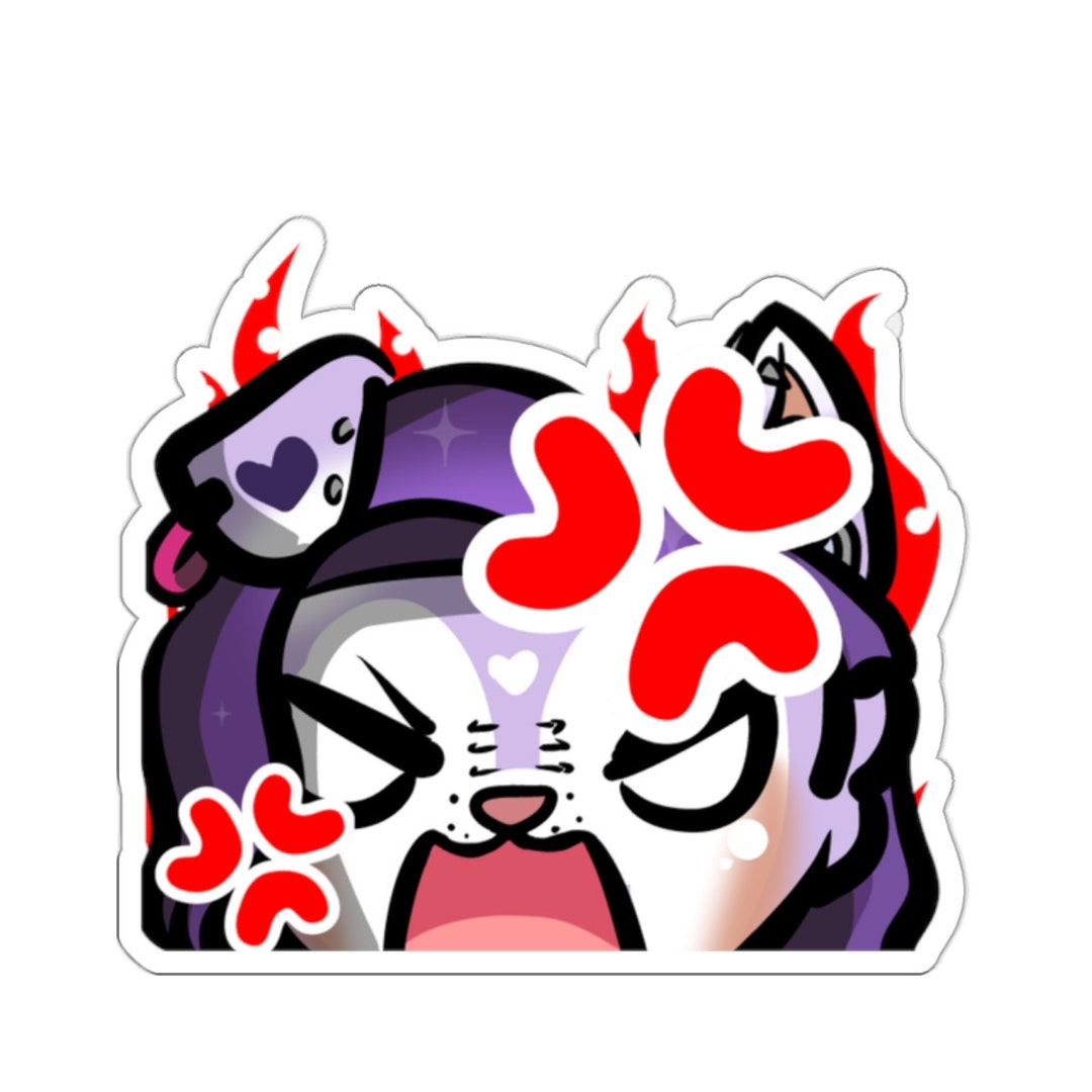 Angry Pixie Pups Chibi Emote 2x2 Sticker - Etsy