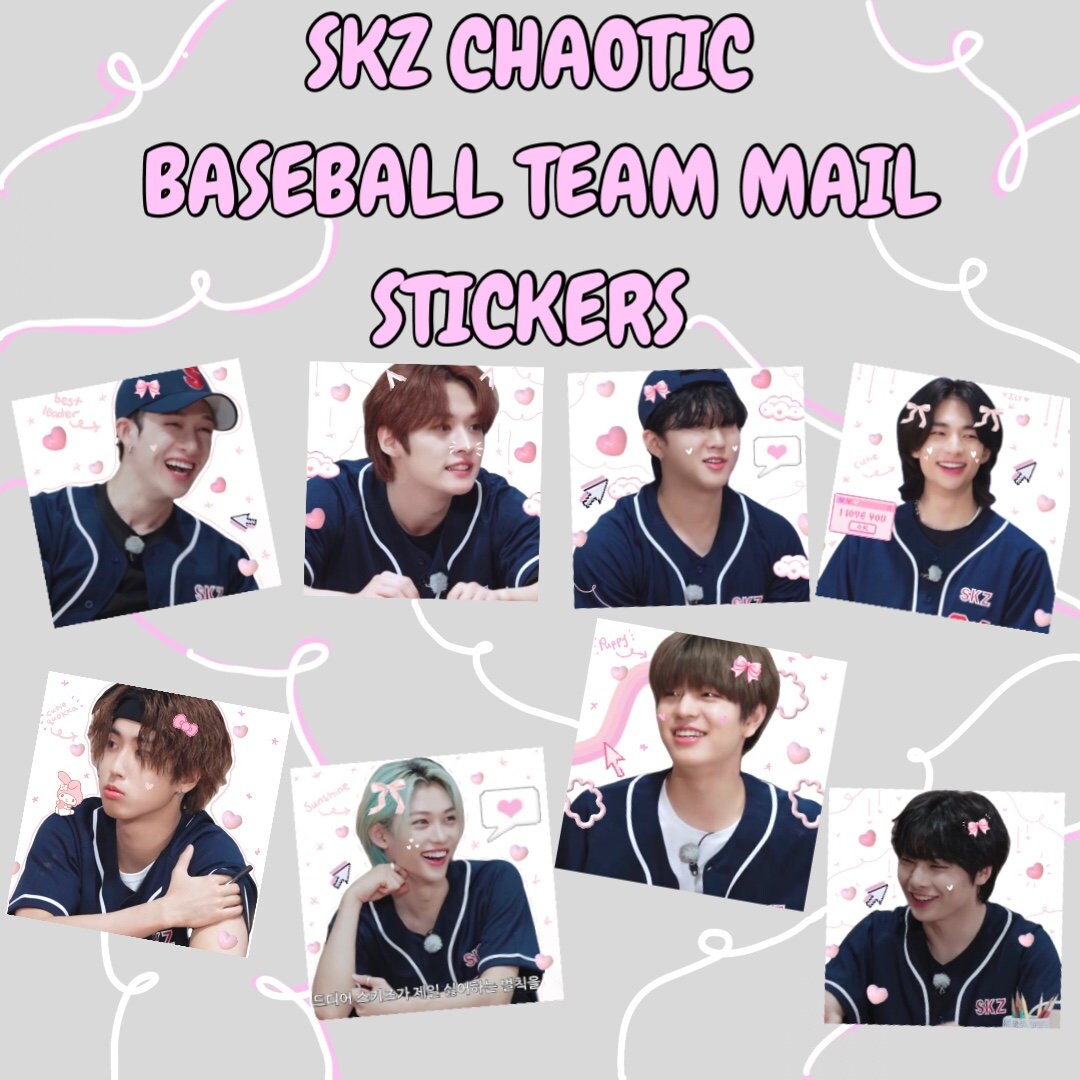 SKZ Code Chaotic Baseball Team Stickers Stray Kids Stickers Mail ...