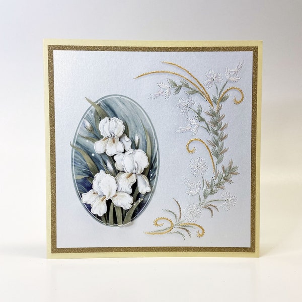 Embroidered Card - Etsy