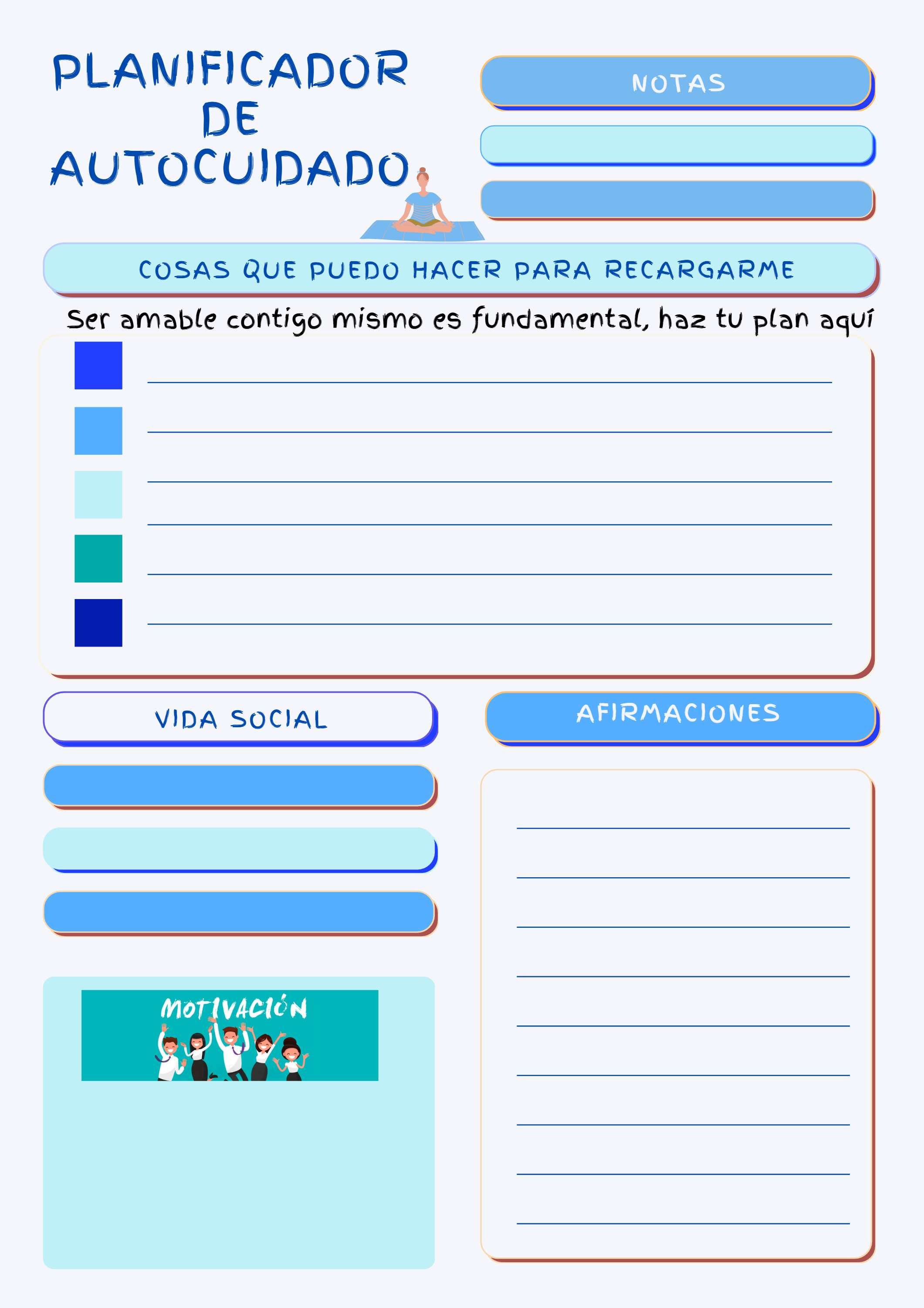 Planificador Semanal Y Guia De Autocuidado Estacional Edicion De Verano ...