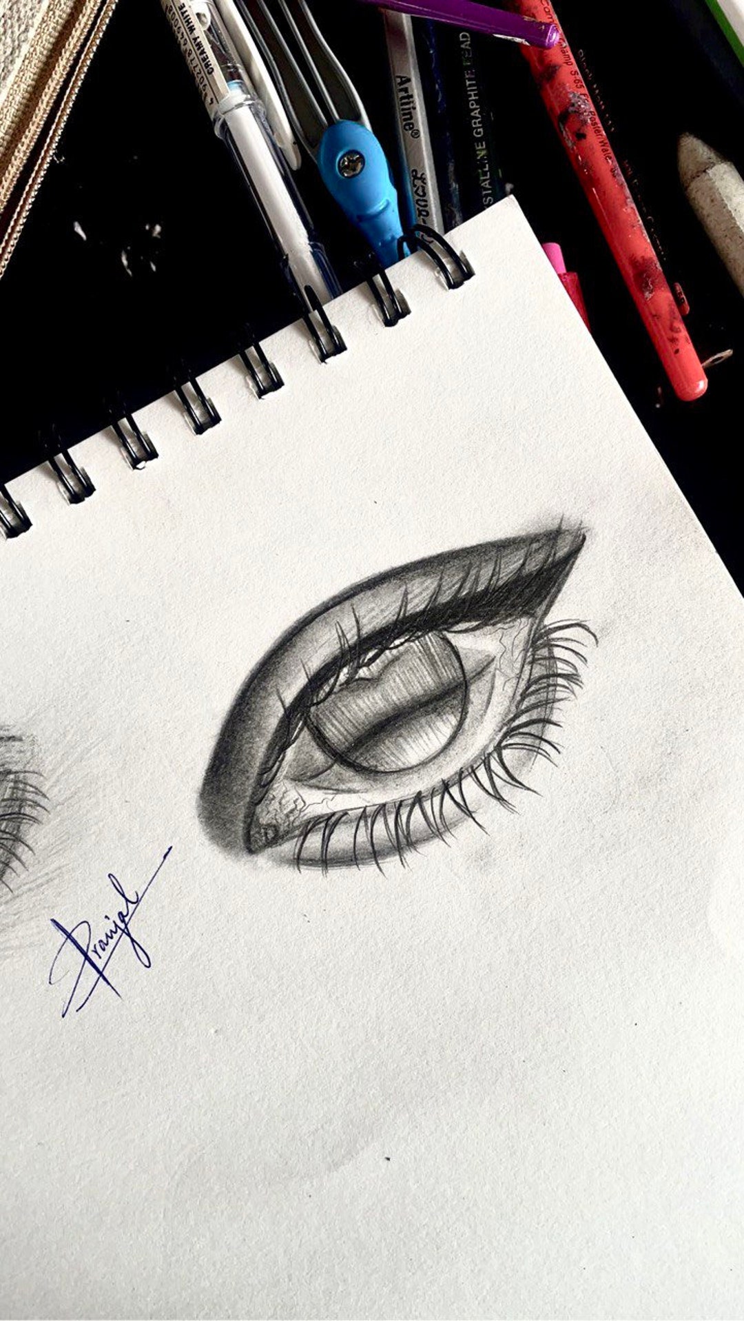 Unspoken Words Eye Drawing - Etsy