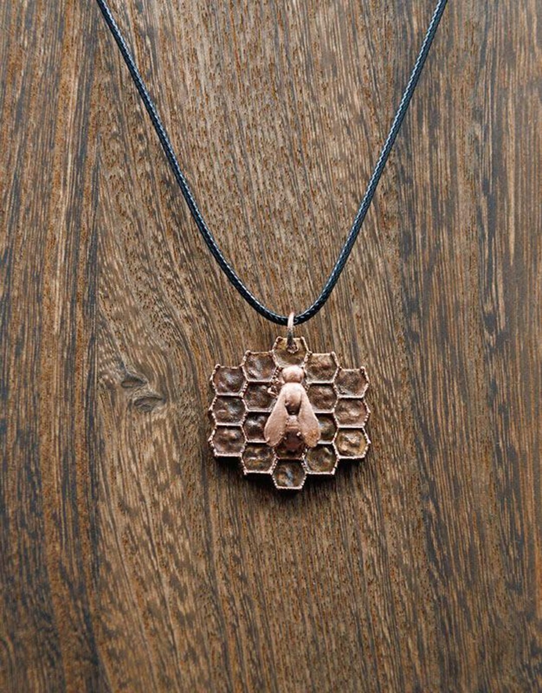 Honeycomb With Bee (copper) - Etsy