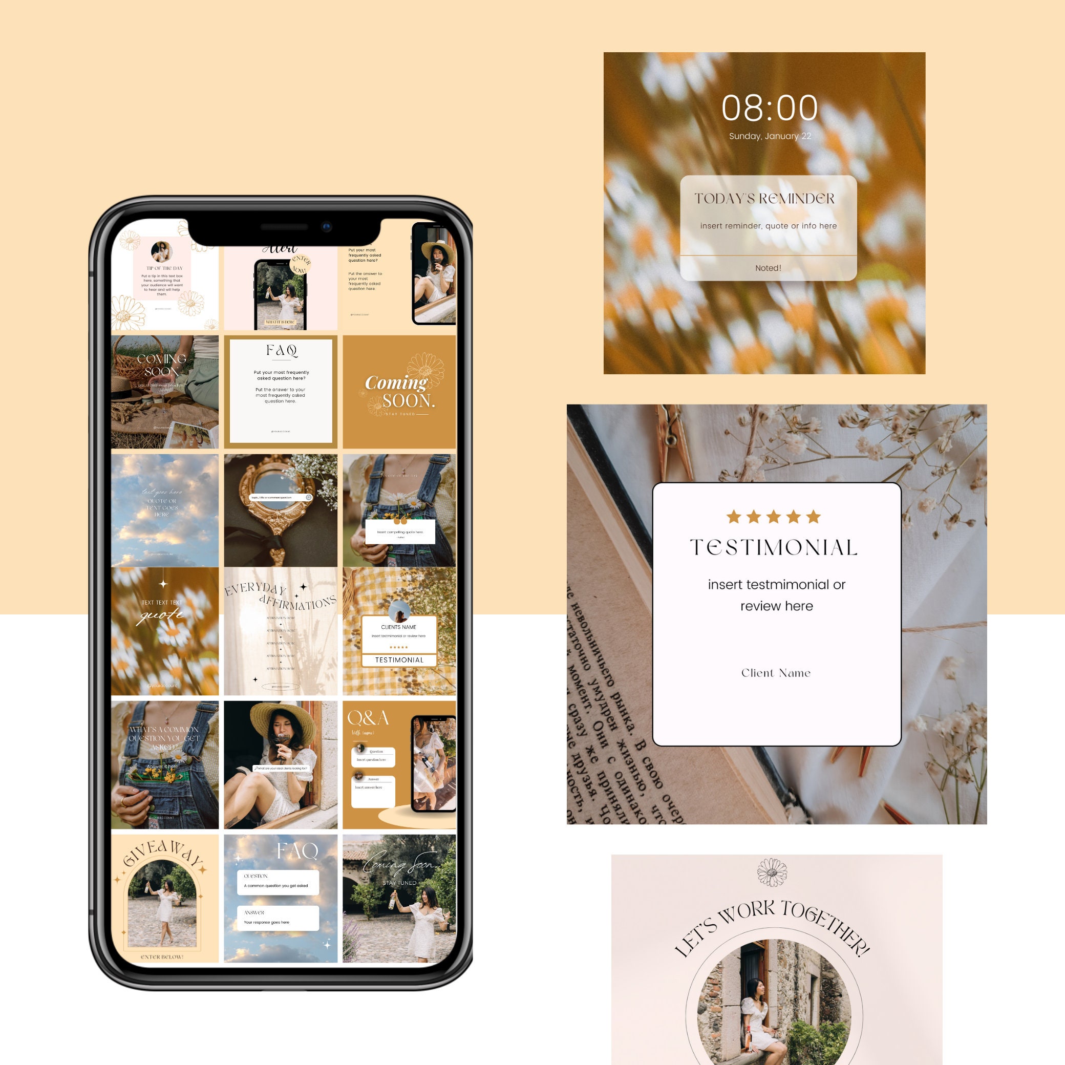 100 Country/cottage Instagram Post Templates, Instagram Canva Templates ...