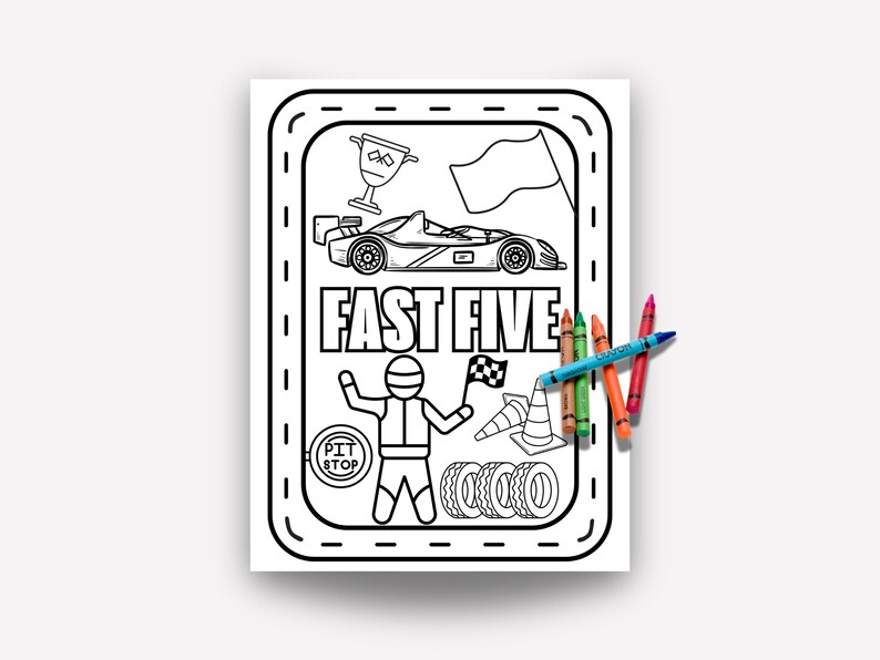 FAST FAVE 5 | Printable Coloring Pages 5th Year Theme Kids Coloring ...
