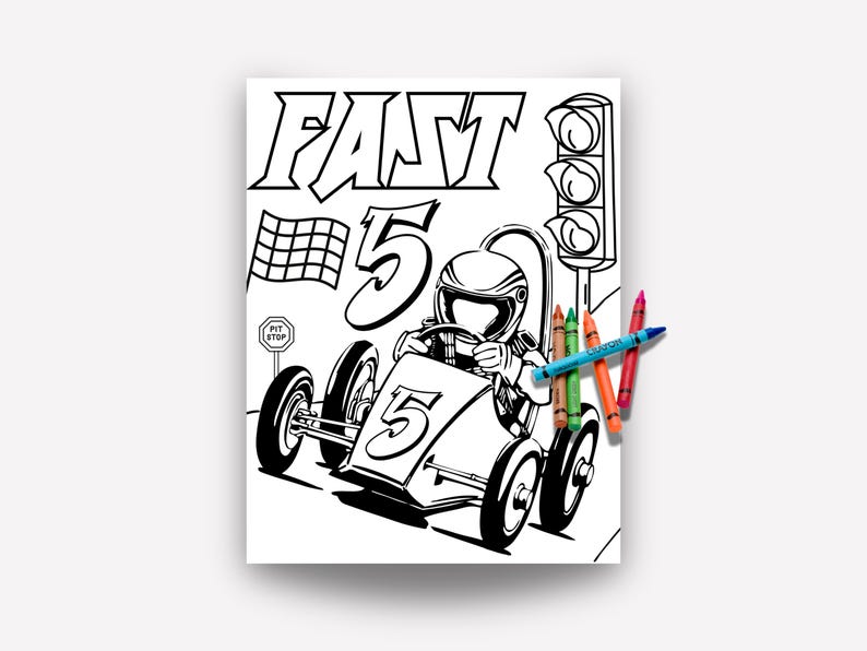 FAST FAVE 5 | Printable Coloring Pages 5th Year Theme Kids Coloring ...