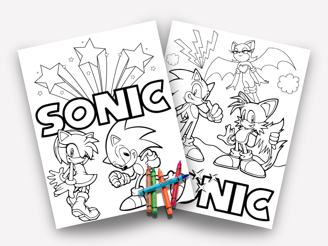 Sonic the Hedgehog Coloring Pages | Set of 2 | Fun Printable Activity ...