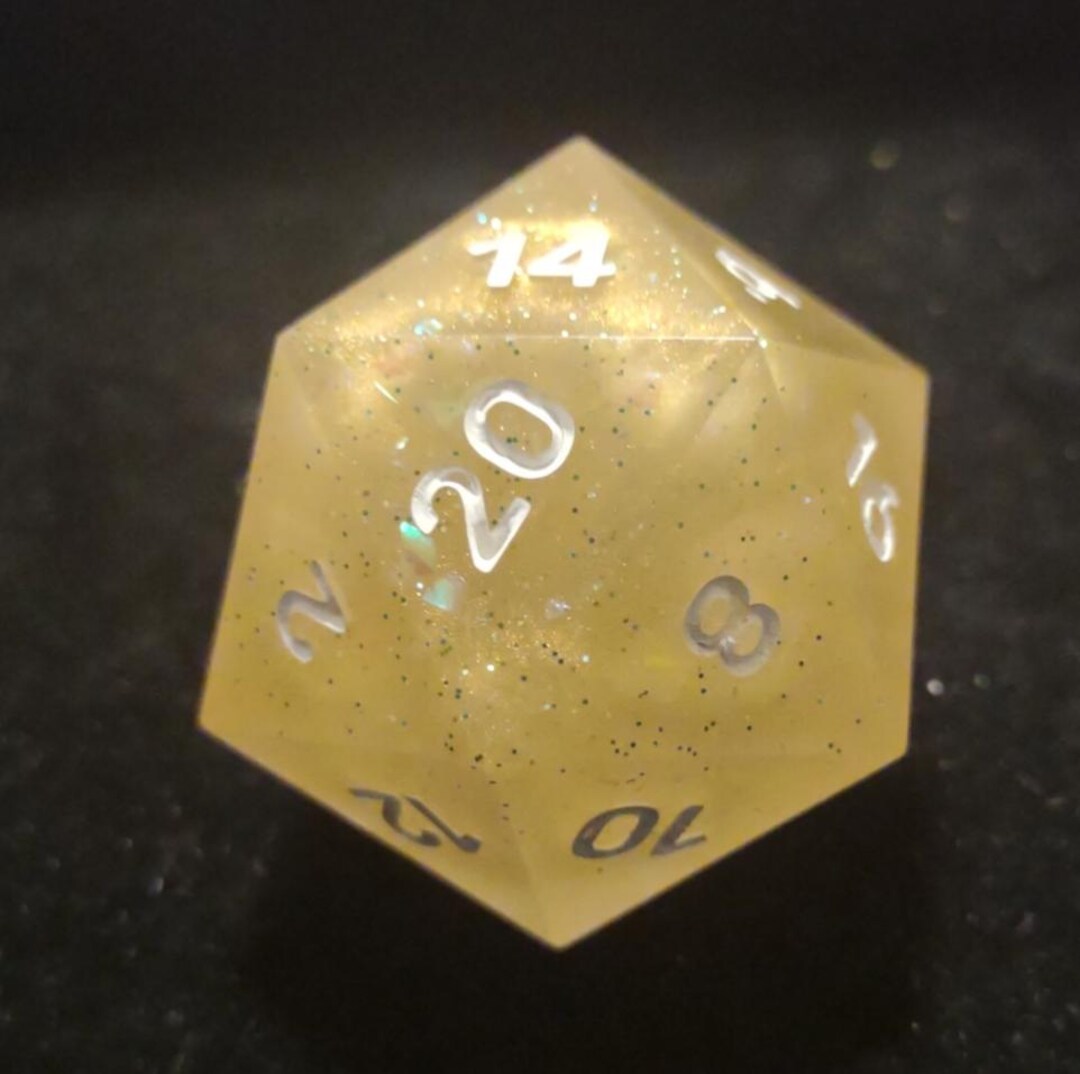 Huffle Badger, Honey Badgeryellow Sharp Edge Hand Made D20 Chonk - Etsy