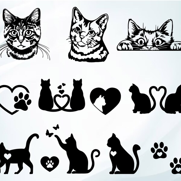 Cat Svg - Etsy