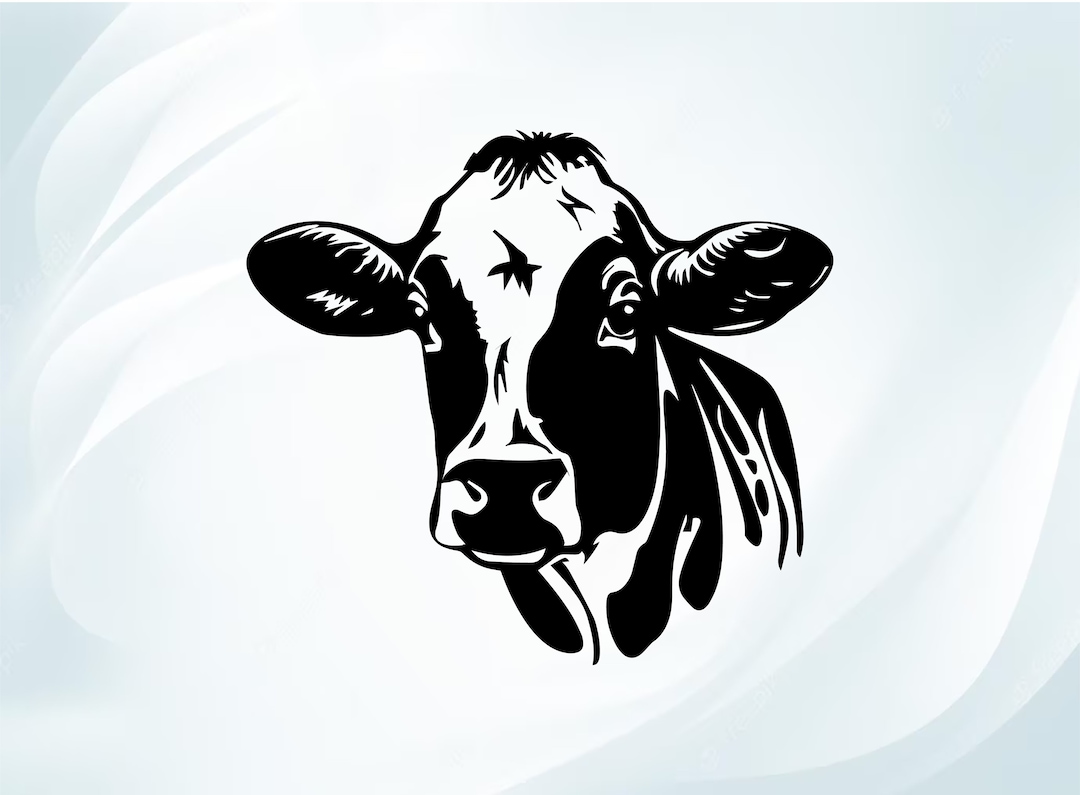 Vaca Animal SVG/ Vaca SVG/ Vaca Cara SVG/ Cabeza de Vaca Svg/ Cráneo de ...