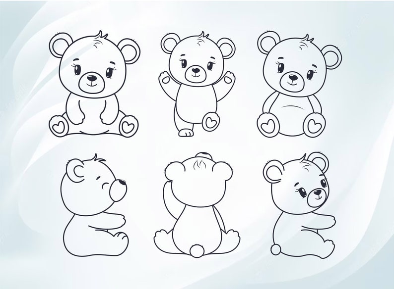 Teddy Bear SVG PNG DXF Cricut Cut Files Silhouette Cute - Etsy Ireland